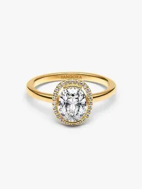 Pandora | Jewelry | Pandora Oval Sparkling Halo Ring | Poshmark
